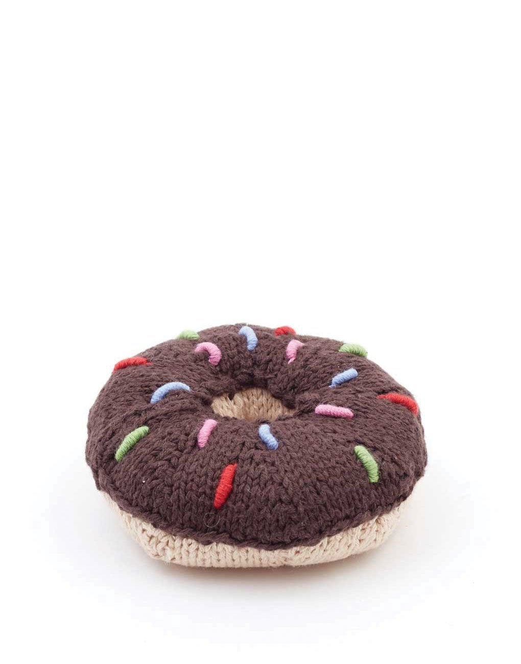 Pebble-Chocolate Donut Rattle | The Codfish Cowboy